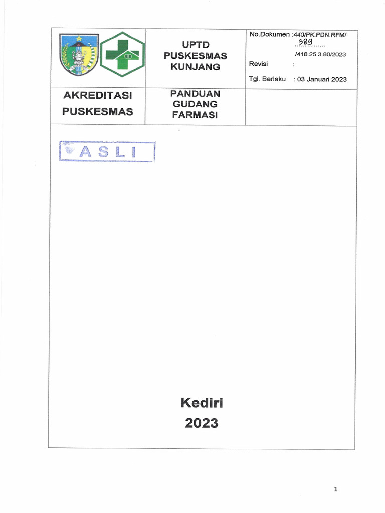 Panduan Gudang Farmasi | PDF