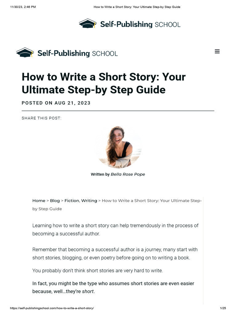 How To Write A Short Story - Your Ultimate Step-By Step Guide | PDF ...