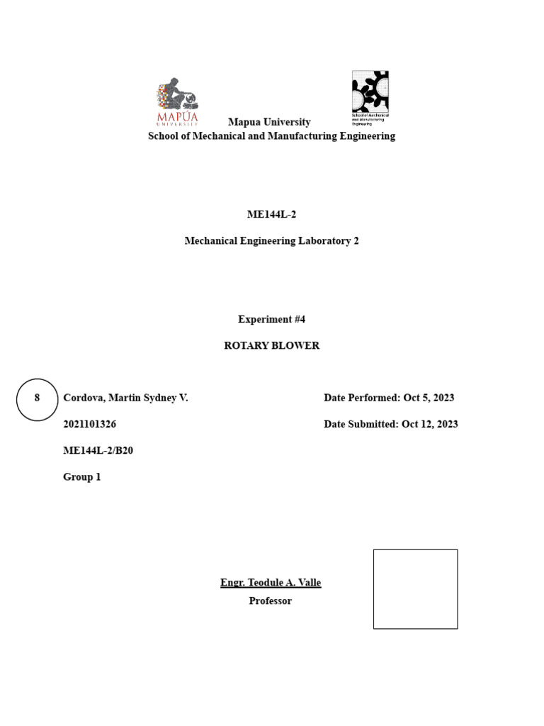 Exp 4 ME LAB 2 | PDF | Machines | Energy Technology