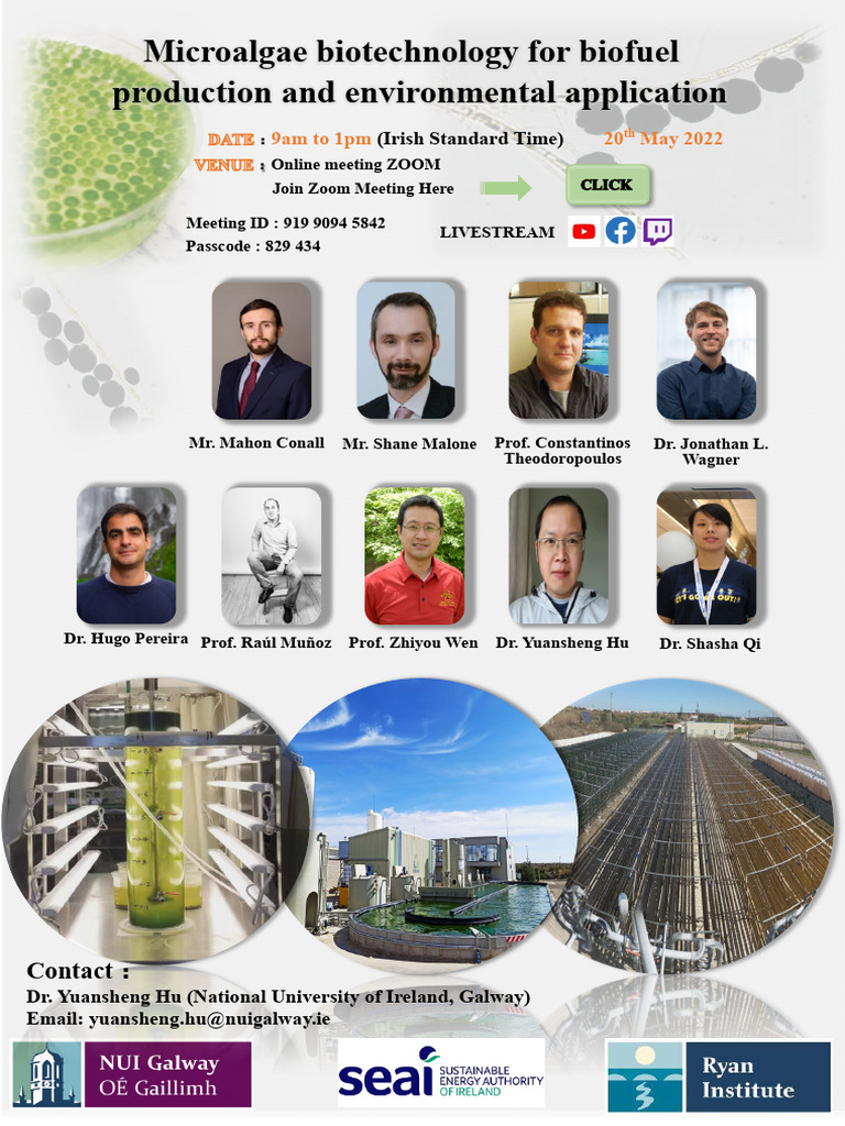 Flyer NUIG Microalgae Workshop - 20thmay2022 PDF | PDF | Biofuel | Bioenergy