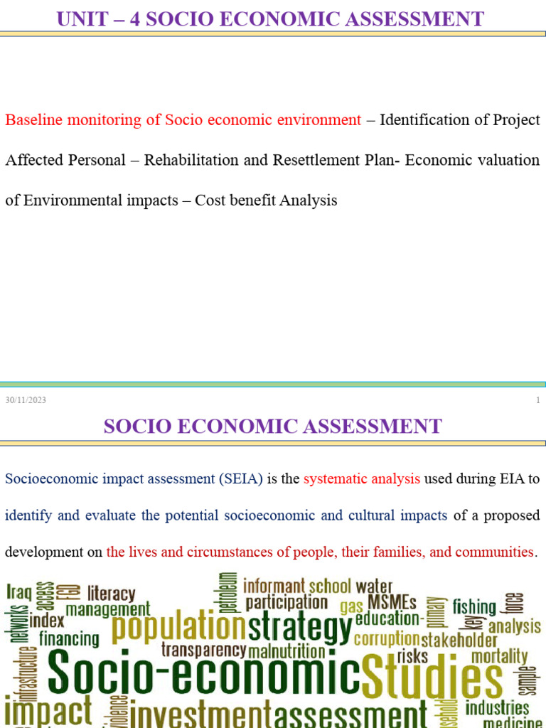 Baseline Monitoring of Socio Economic Environment | PDF | Environmental ...