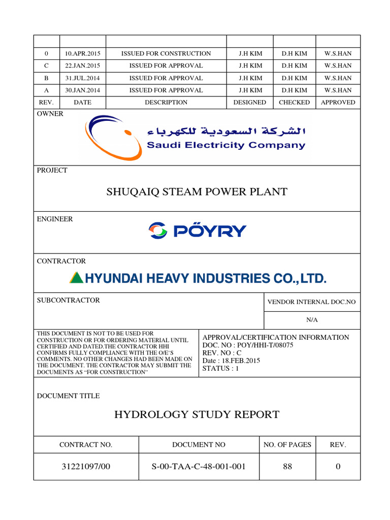 S 00 TAA C 48 001 001 Hydrology Study Report | PDF | Sea Level ...