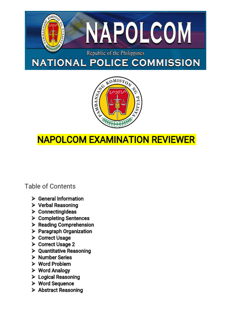 NAPOLCOM EXAM With Answers | PDF