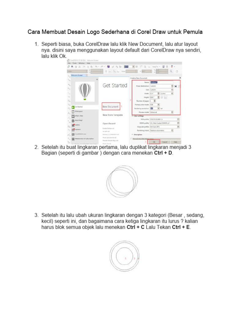 Tutorial Desain Logo Sederhana Corel Draw | PDF