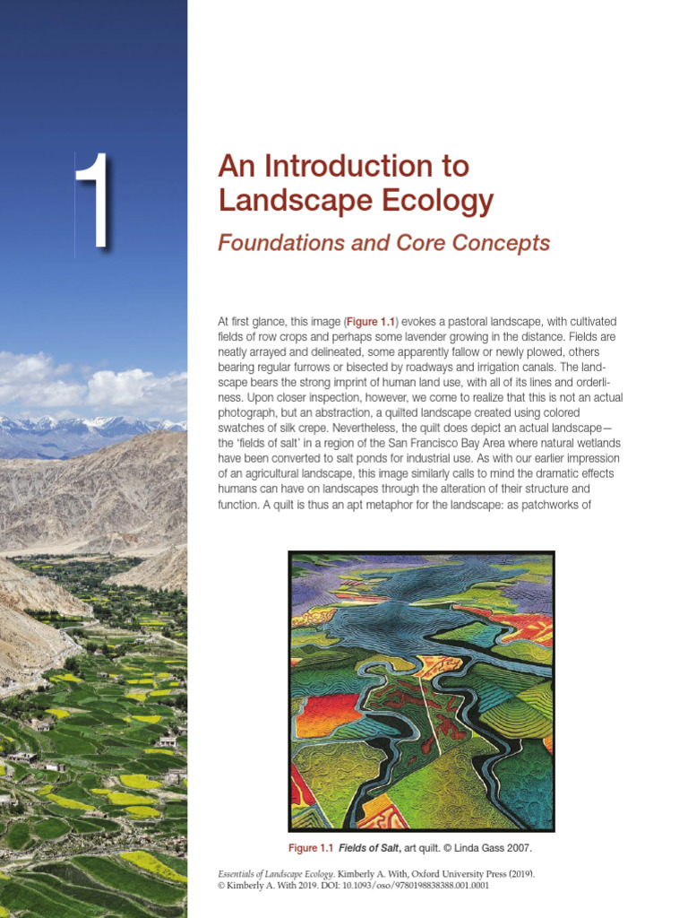 An Introduction To Landscape EcologyFoundations and Core Concepts | PDF | Ecology | Landscape