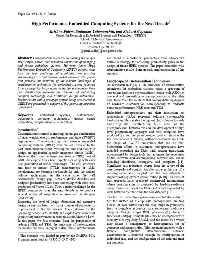 High Performance Embedded Systems | PDF | Field Programmable Gate Array | Programming