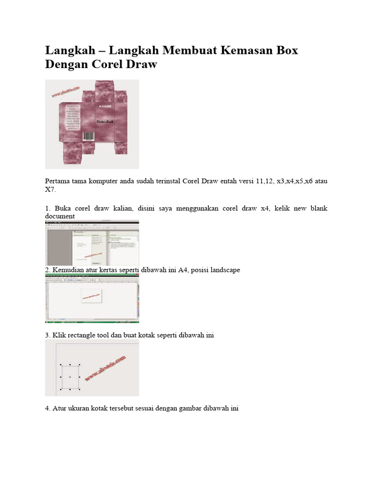Tutorial Desain Kemasan Box CorelDRAW | PDF | Metode & Bahan Ajar