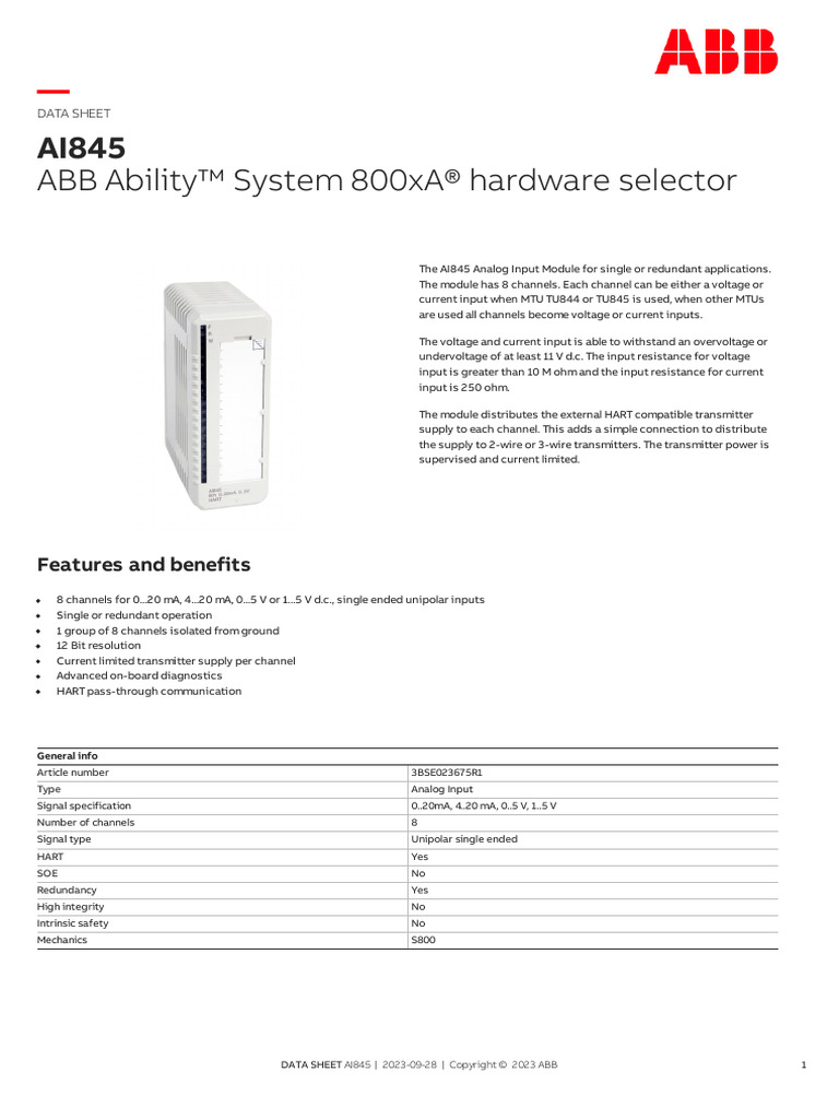 Product AI845 | PDF | Power Supply | Electrical Engineering