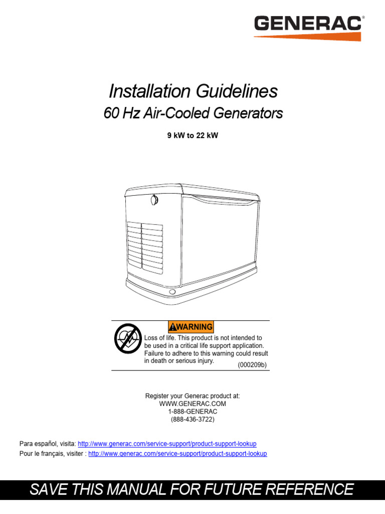 Install Manual | PDF | Safety | Electric Generator