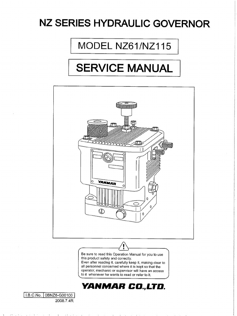 Yanmar NZ Governor - Manual | PDF