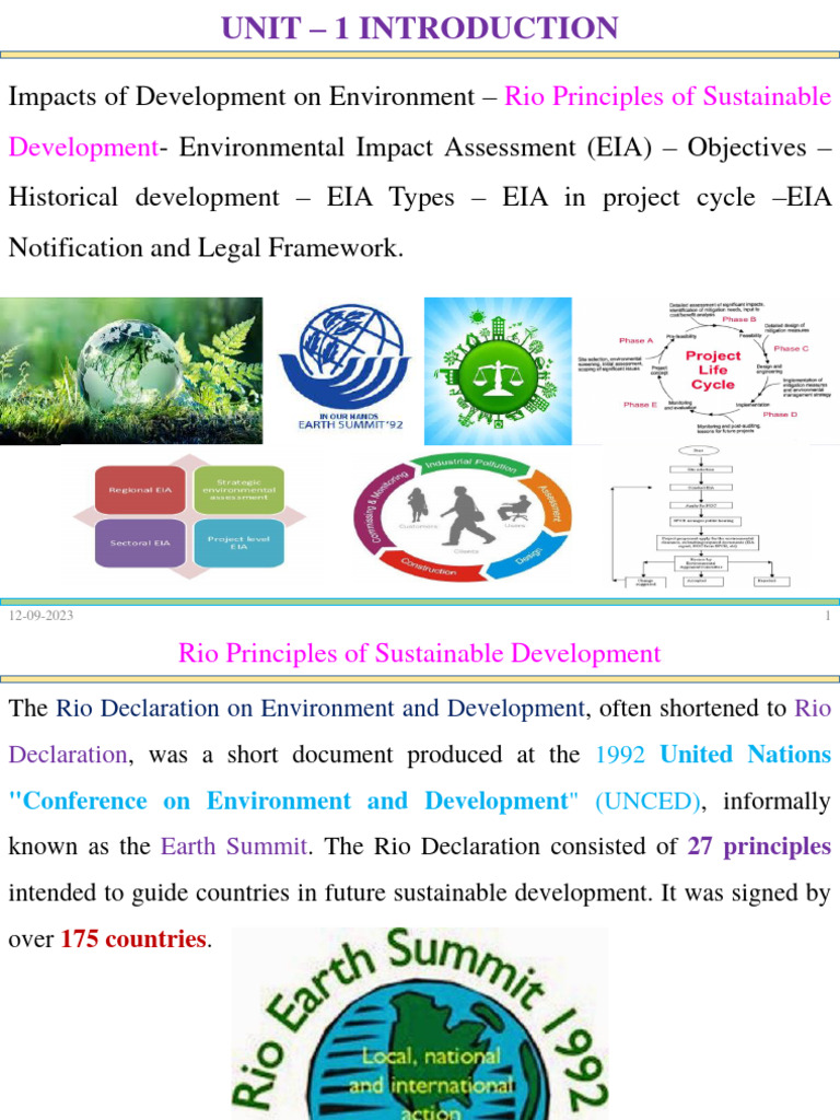 Rio Declaration: 27 Sustainable Principles | PDF | Sustainability ...