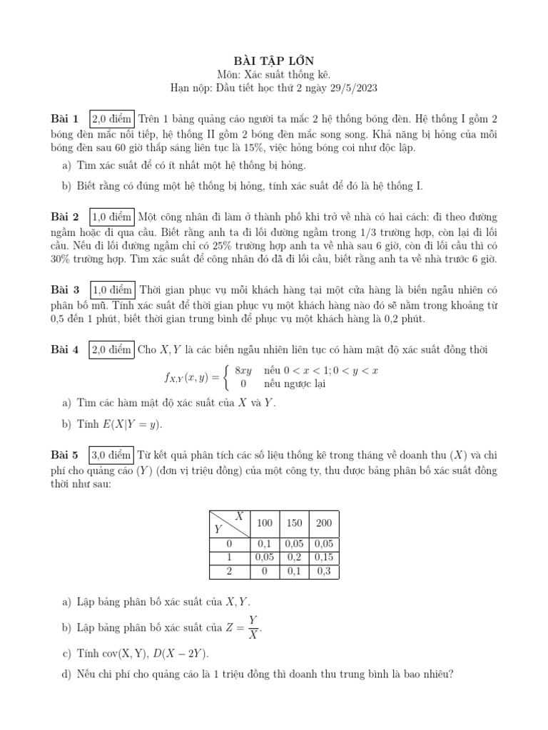 Bai Tap Lon Nhom 1 2023 | PDF