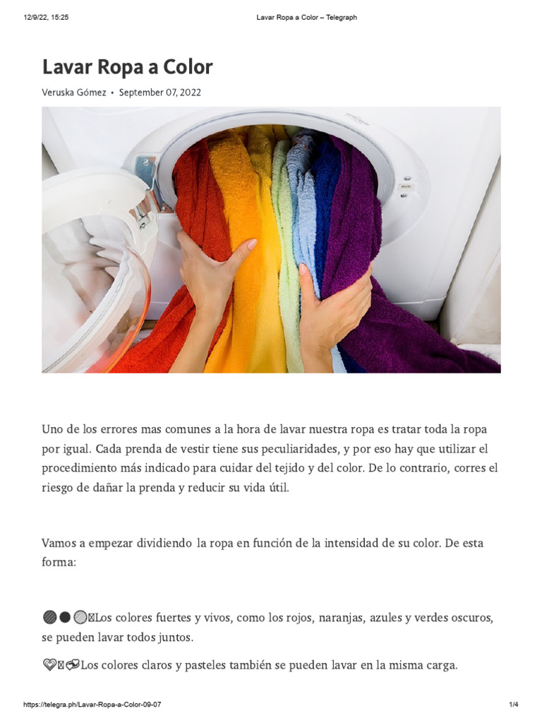 05 Lavar Ropa A Color - Telegraph | PDF | Color | Ropa