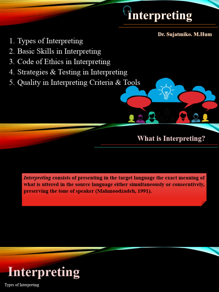 Interpreting | PDF | Language Interpretation | Language Education