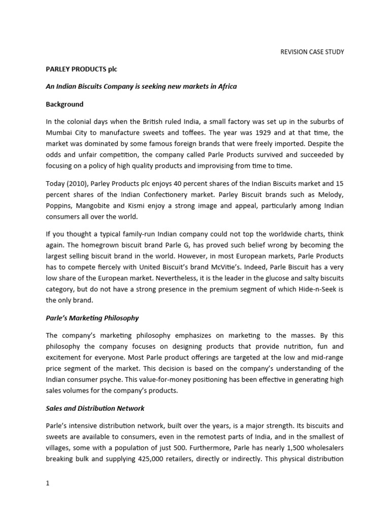 Revision Case Study | PDF | Brand | Economies