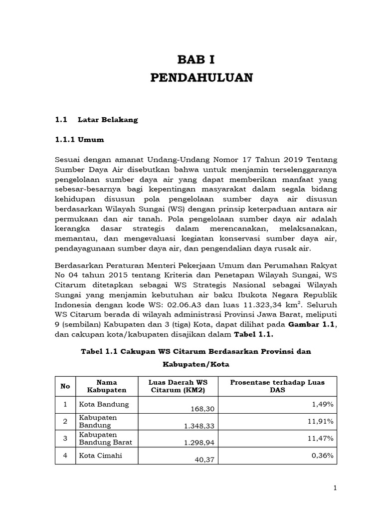 Pengelolaan Sumber Daya Air Citarum | PDF