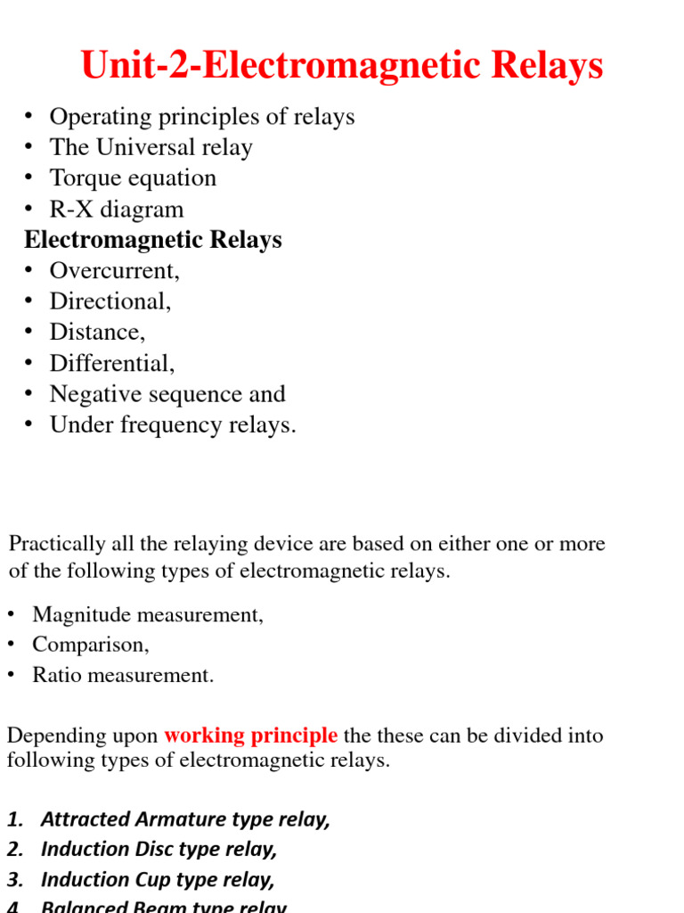 Types of Electromagnetic Relays | PDF | Relay | Electrical Impedance