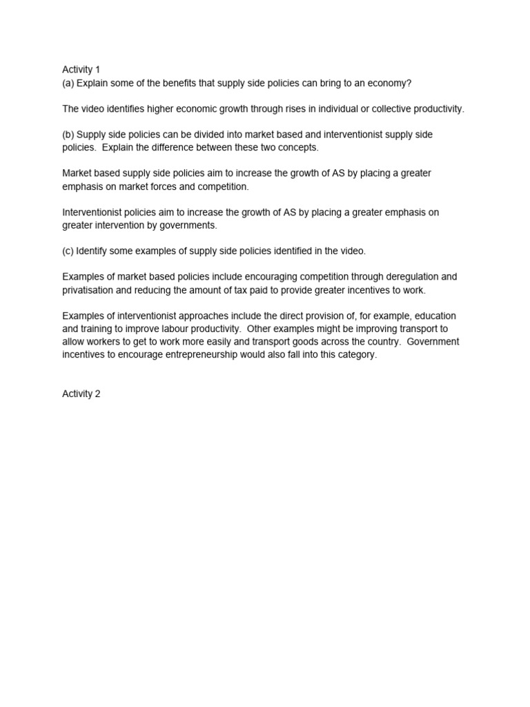 3 5 3 2 Worksheet Answers Pdf Supply Side Economics Economic Growth