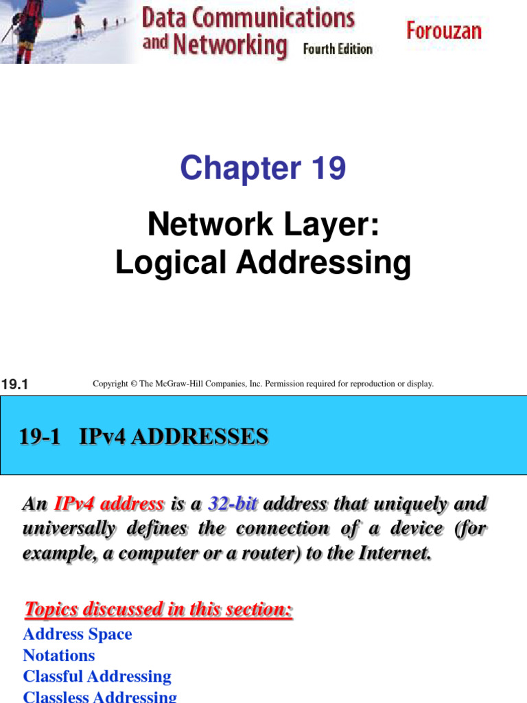 CH 19 - Lecture 4 Network Layer - Logical Addressing (Part 1) | PDF | Network Layer Protocols ...