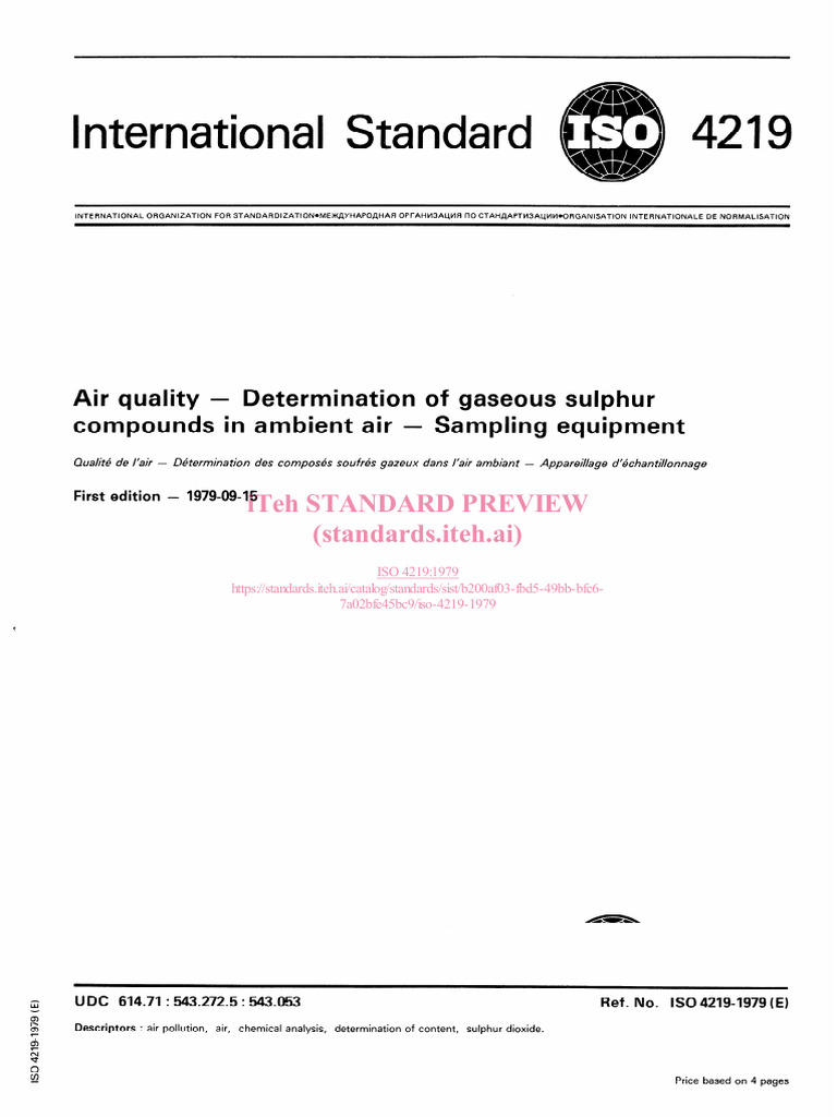 Iso 4219 1979 | PDF | Flow Measurement | Filtration