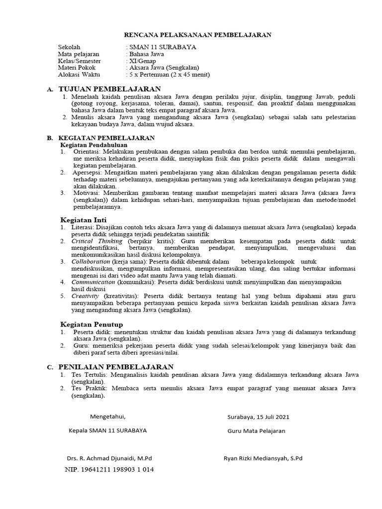Pembelajaran Aksara Jawa Sengkalan | PDF | Karier & Perkembangan | Seni ...