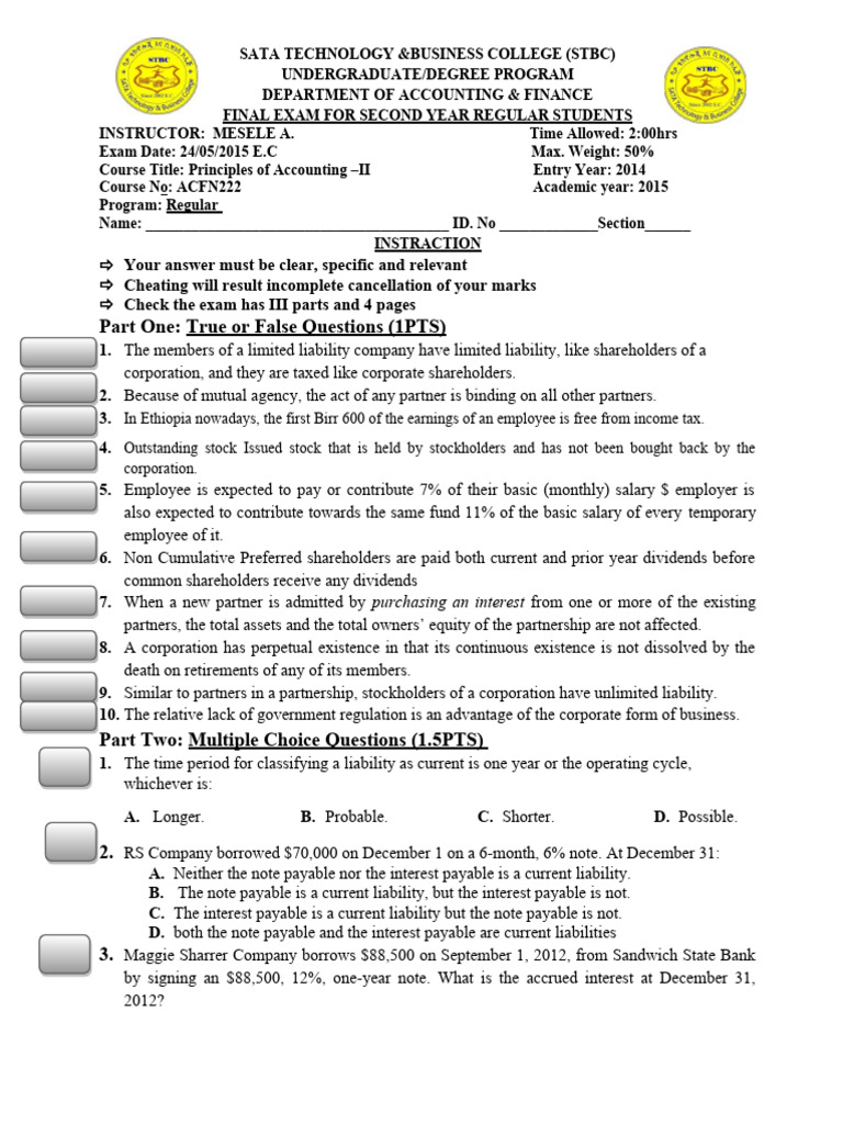 Fa - Ii | PDF | Partnership | Dividend