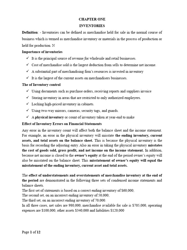 Inventory | PDF | Inventory Valuation | Inventory