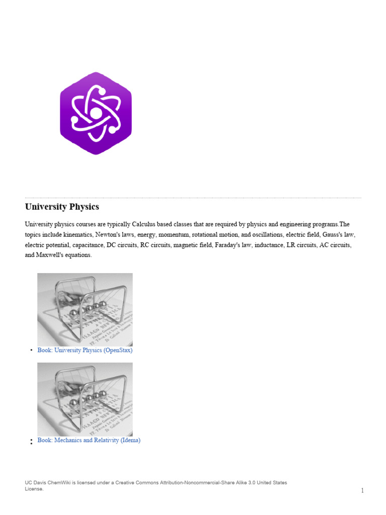 University Physics Course Overview | PDF | Technology & Engineering