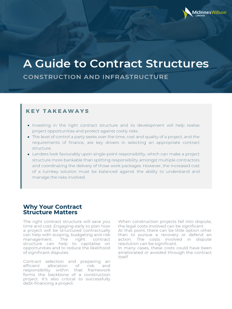 Guide To Contract Structures | PDF | Construction Management | Risk