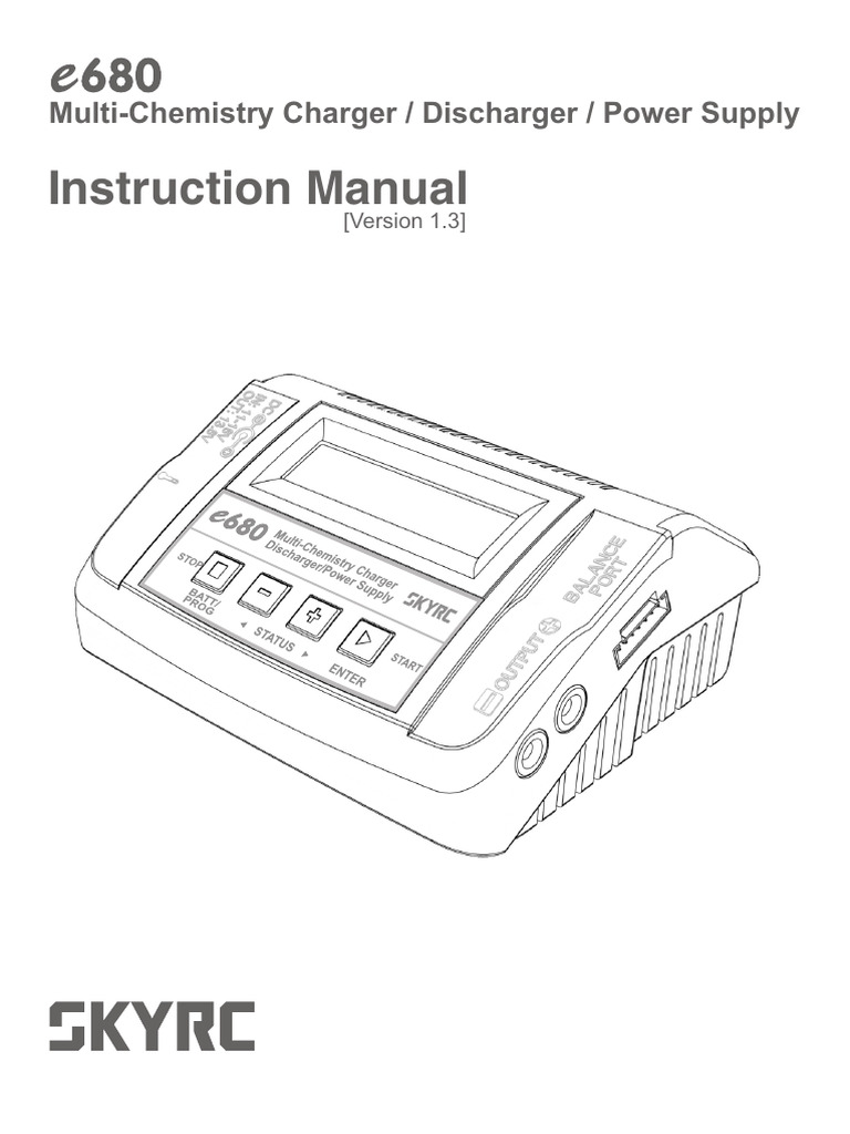 E680 Instruction Manual EN V1.30 | PDF | Rechargeable Battery | Battery Charger