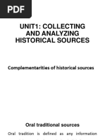 O Level History Sources Overview | PDF | Archaeology | Oral Tradition