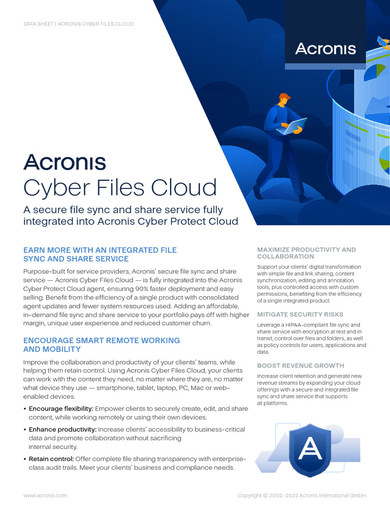 Data Sheet Acronis Cyber Files Cloud en EU 20220216 | PDF | Cloud ...