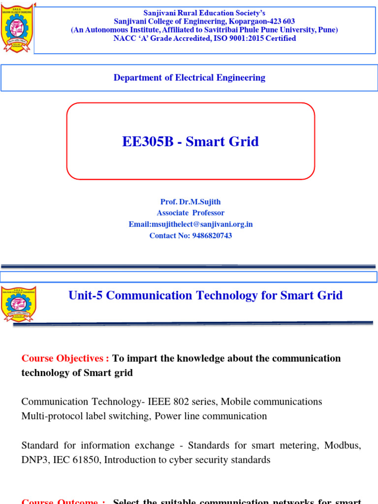 Unit-5 Communication Technology For Smart Grid | Download Free PDF ...