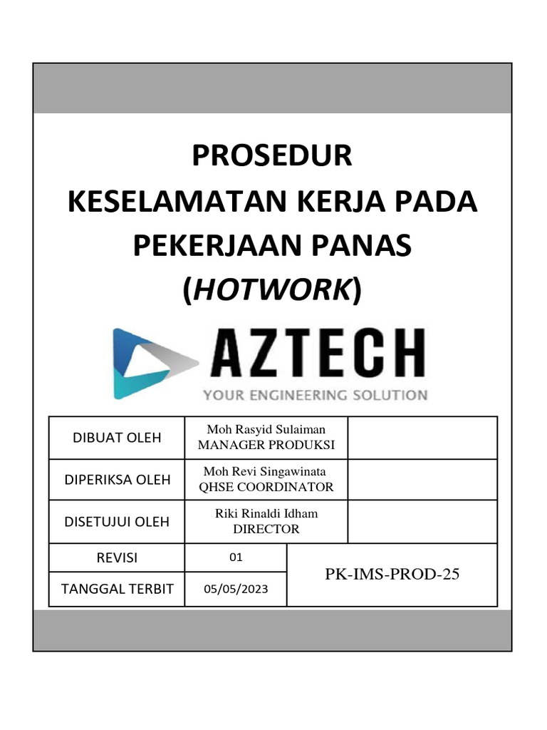 Prosedur Hotwork | PDF
