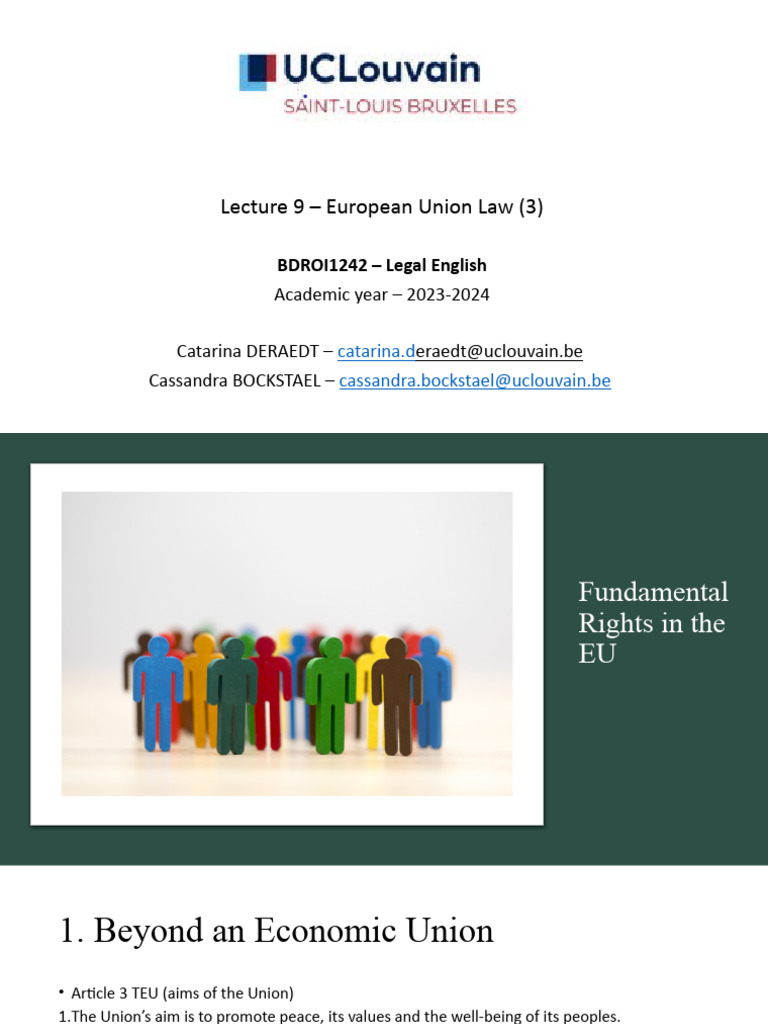 Lecture 9 - EU Law | PDF | European Union | European Union Law