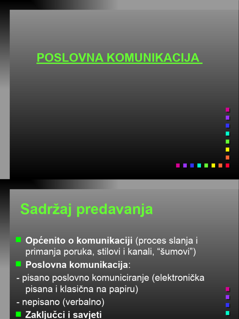 Poslovna Komunikacija | PDF