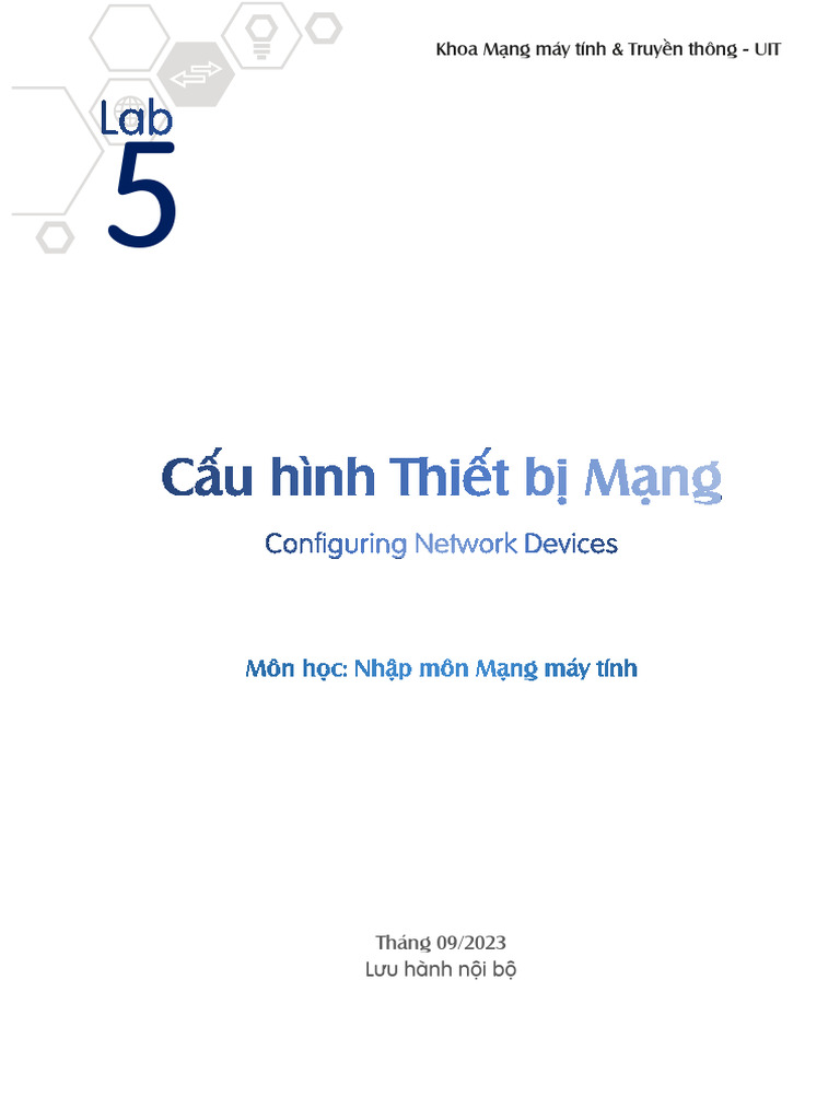 Lab 5 - Configuring Network Devices | PDF