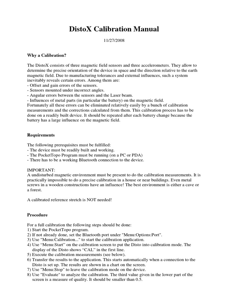 Calibration Manual | PDF | Calibration | Accelerometer