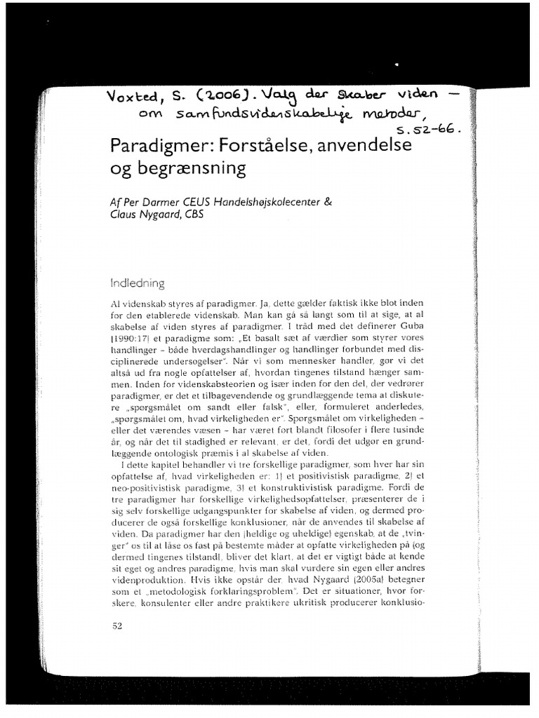 Voxted - Valg Der Skaber Viden - s52-66 | PDF