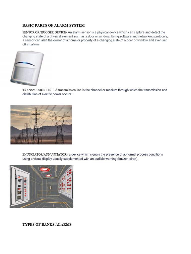 Basic Parts of Alarm System 2 | PDF | Components | Security Engineering