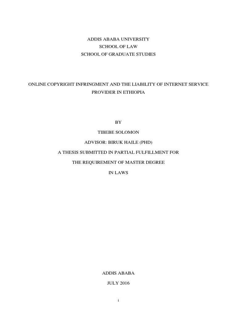 Tibebe Solomon | PDF | Copyright | Trips Agreement