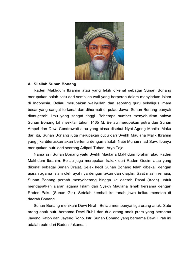 Silsilah Sunan Bonang | PDF