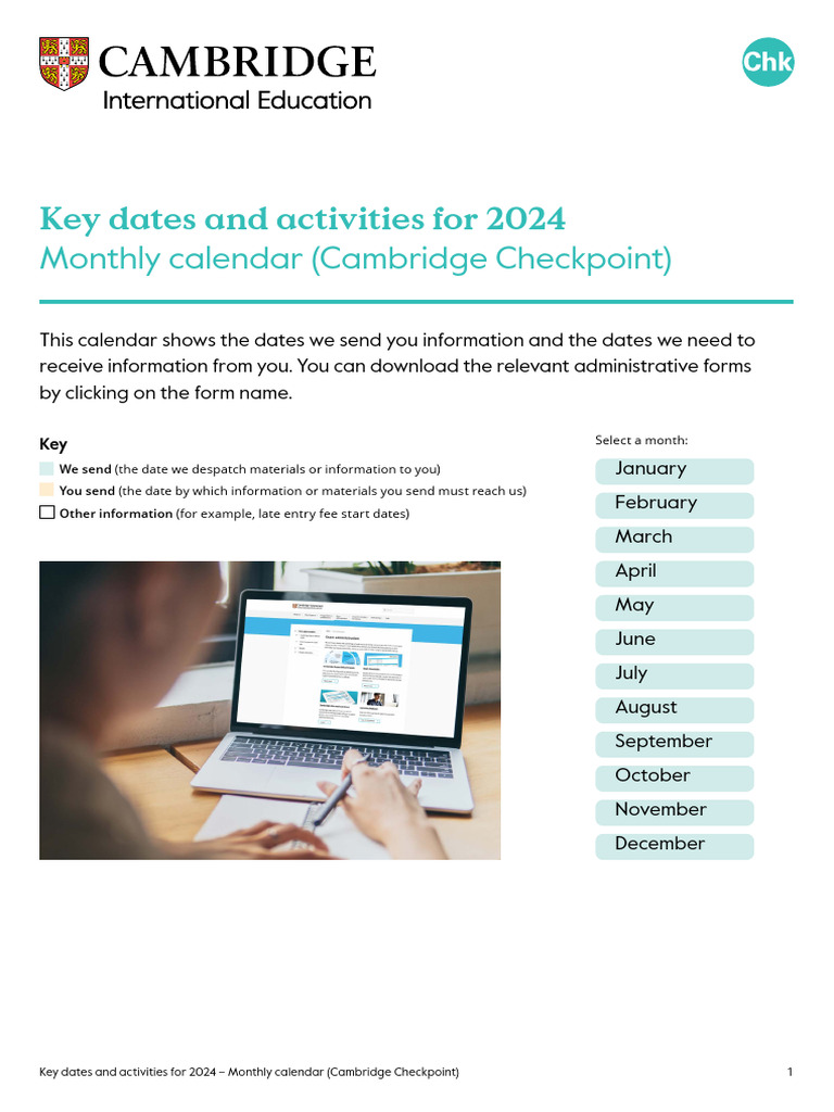 Monthly Calendar 2024 Checkpoint | PDF