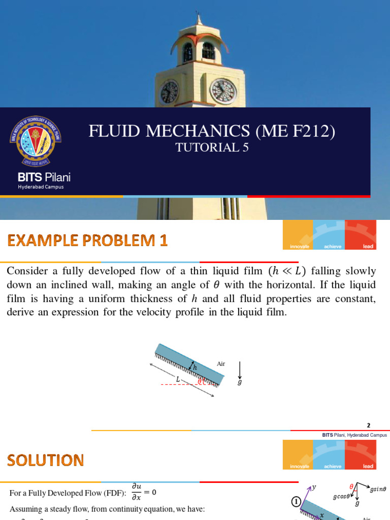 Tutorial 6 - 2023 | PDF | Fluid Dynamics | Shear Stress