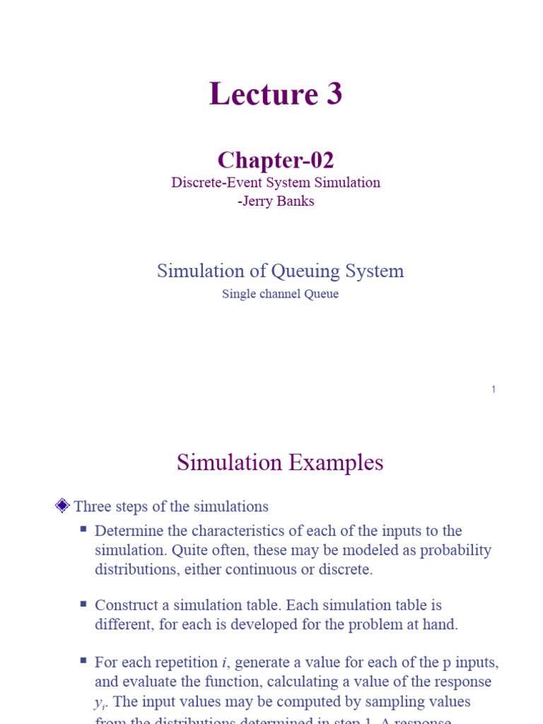 Lecture 3 - Single Channel Queue (Updated) | PDF | Applied Mathematics | Statistical Theory
