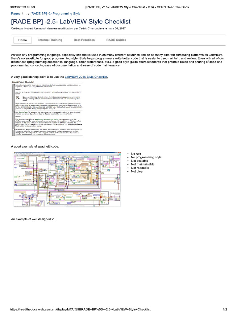 (RADE BP) - 2.5 - LabVIEW Style Checklist | PDF