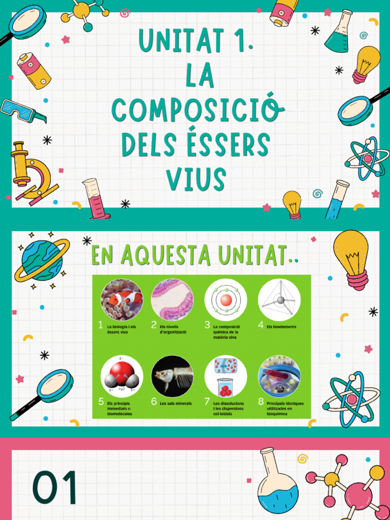 Unitat 1. La Composició Dels Éssers Vius | PDF