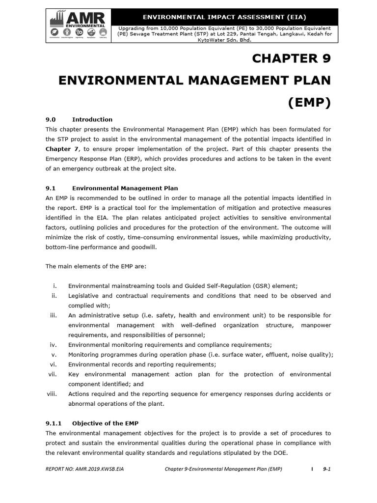 Environmental Management Plan | PDF | Environmental Impact Assessment ...