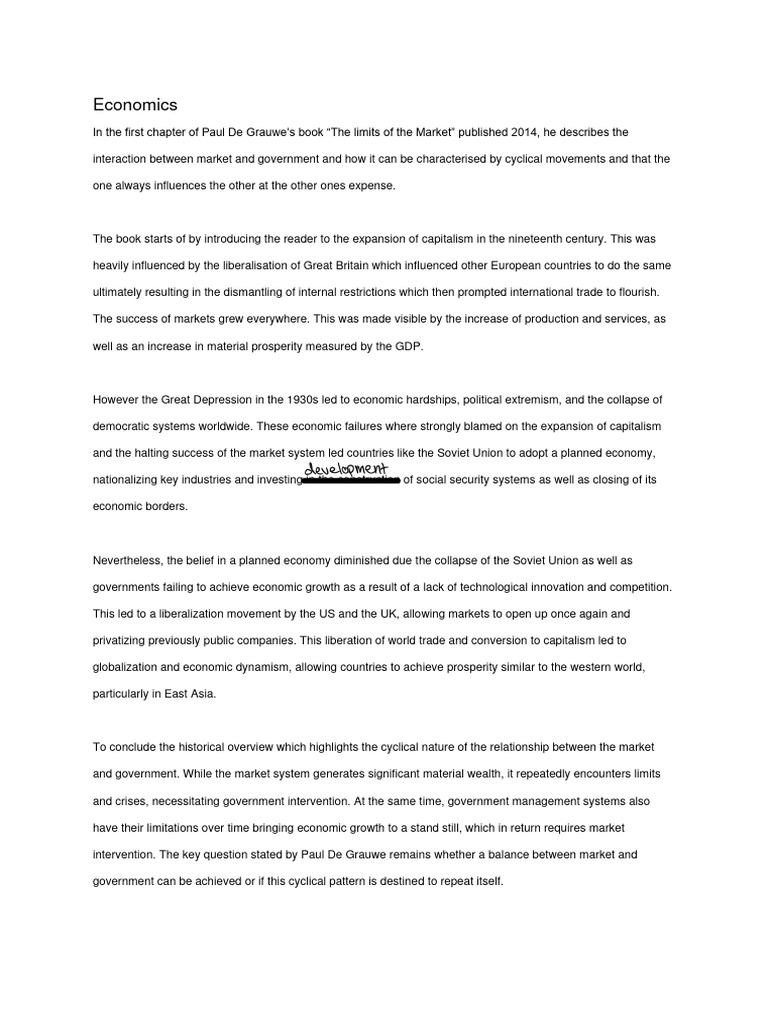 Economic Cycles: Market vs. Government | PDF