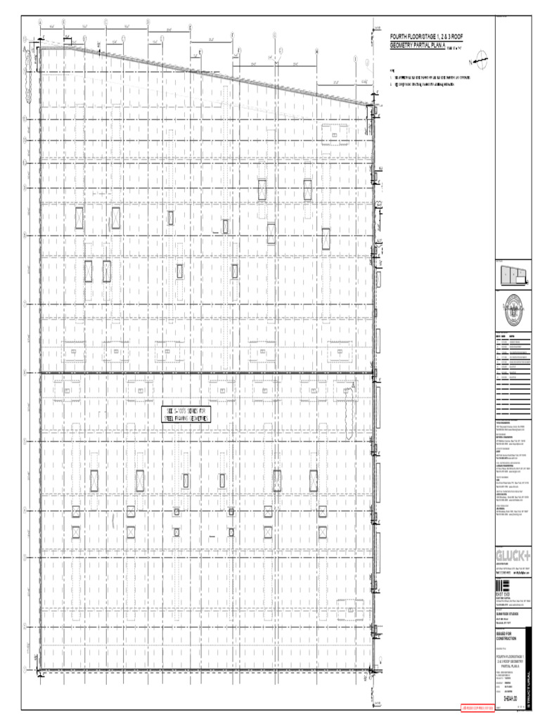 Fourth Floor/Stage 1 2 Roof Geometry Partial Plan A: Issued For ...